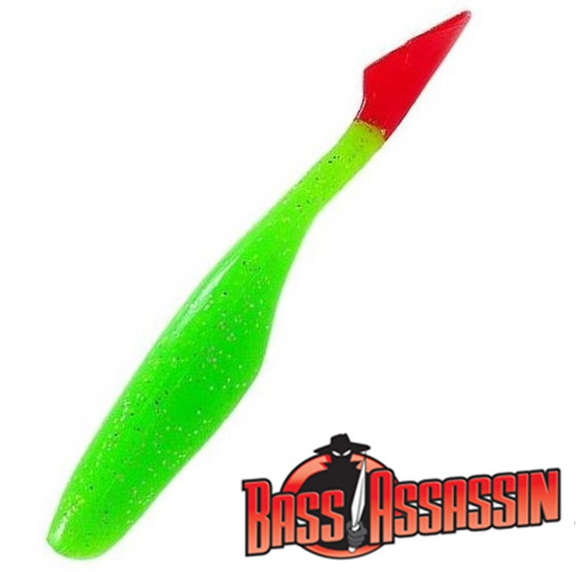 Мягкие приманки Bass Assassin Sea Shad 4" #233 Chart Silver GL Red Tail ...
